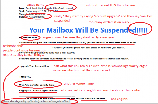 How to Spot Spam 2 – I T S S